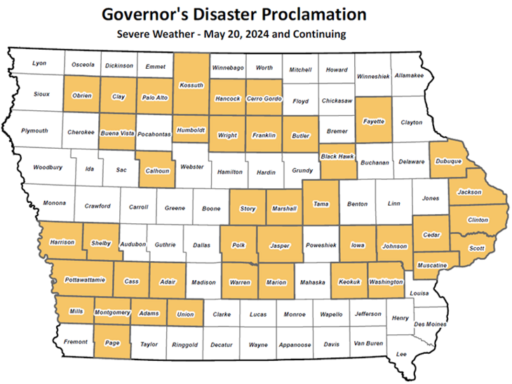 Iowa Disaster Recovery - Spring 2024 | Homeland Security and Emergency Management